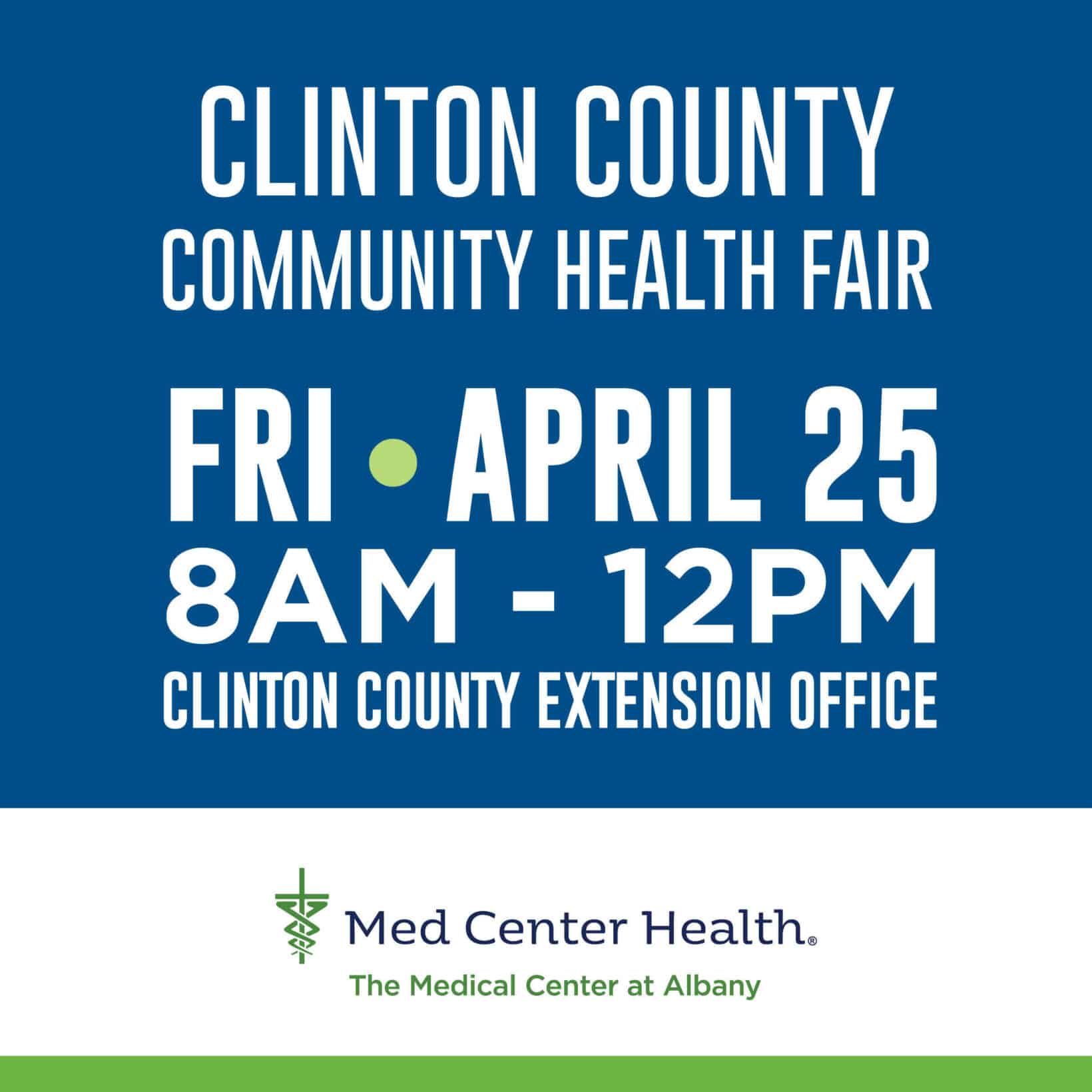Clinton County Community Health Fair – April 25 – Med Center Health