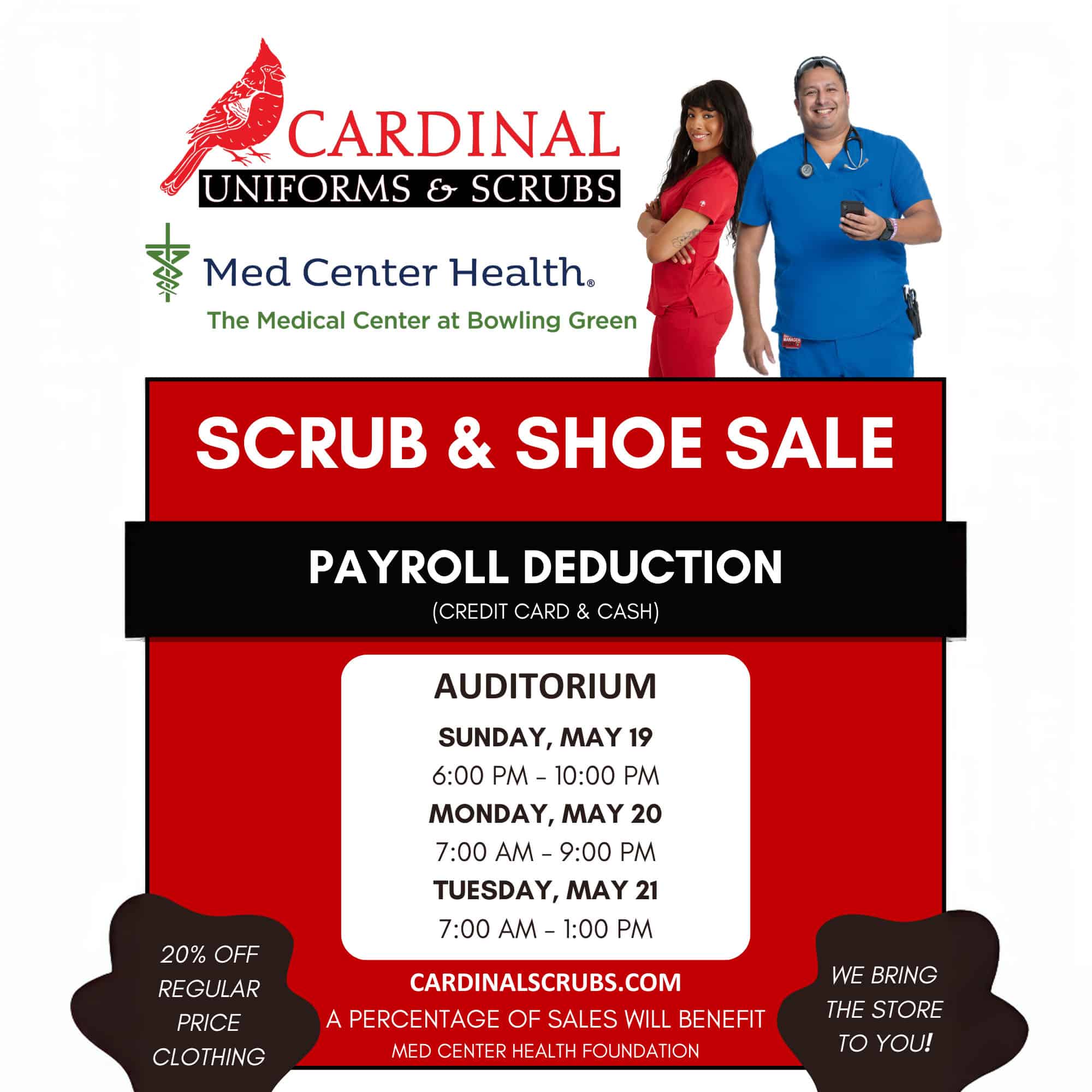 Cardinal Uniform Sale – May 19-21 – Med Center Health