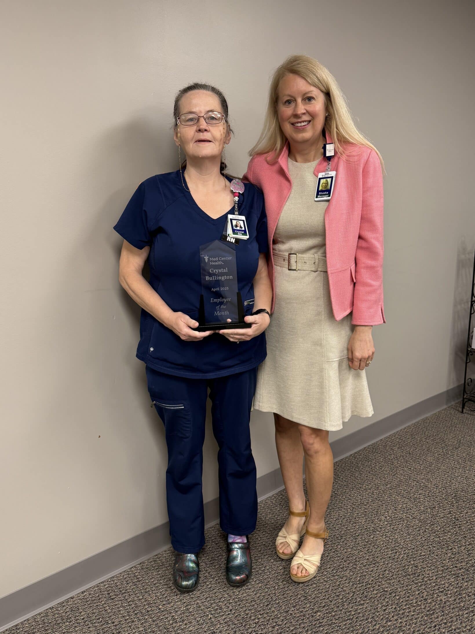 April Employee of the Month – Crystal Bullington – Med Center Health