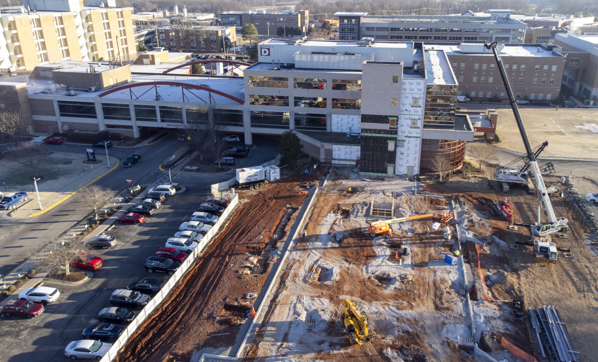 First steel beams set on High Street Tower project – Med Center Health